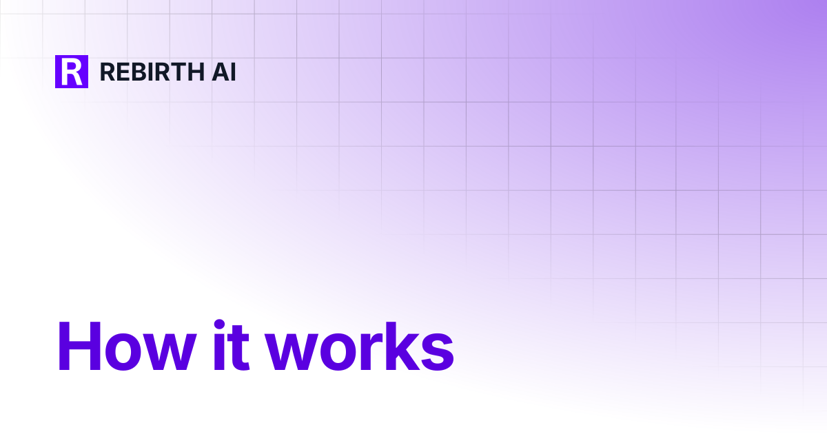 How it works | REBIRTH AI
